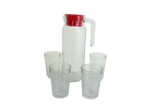 WATER JUG SET - CLEAR GLASS 1.1L - Osbro Home